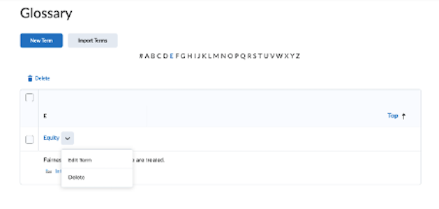 Using the Glossary Tool - Centre for Teaching and Learning - Western ...